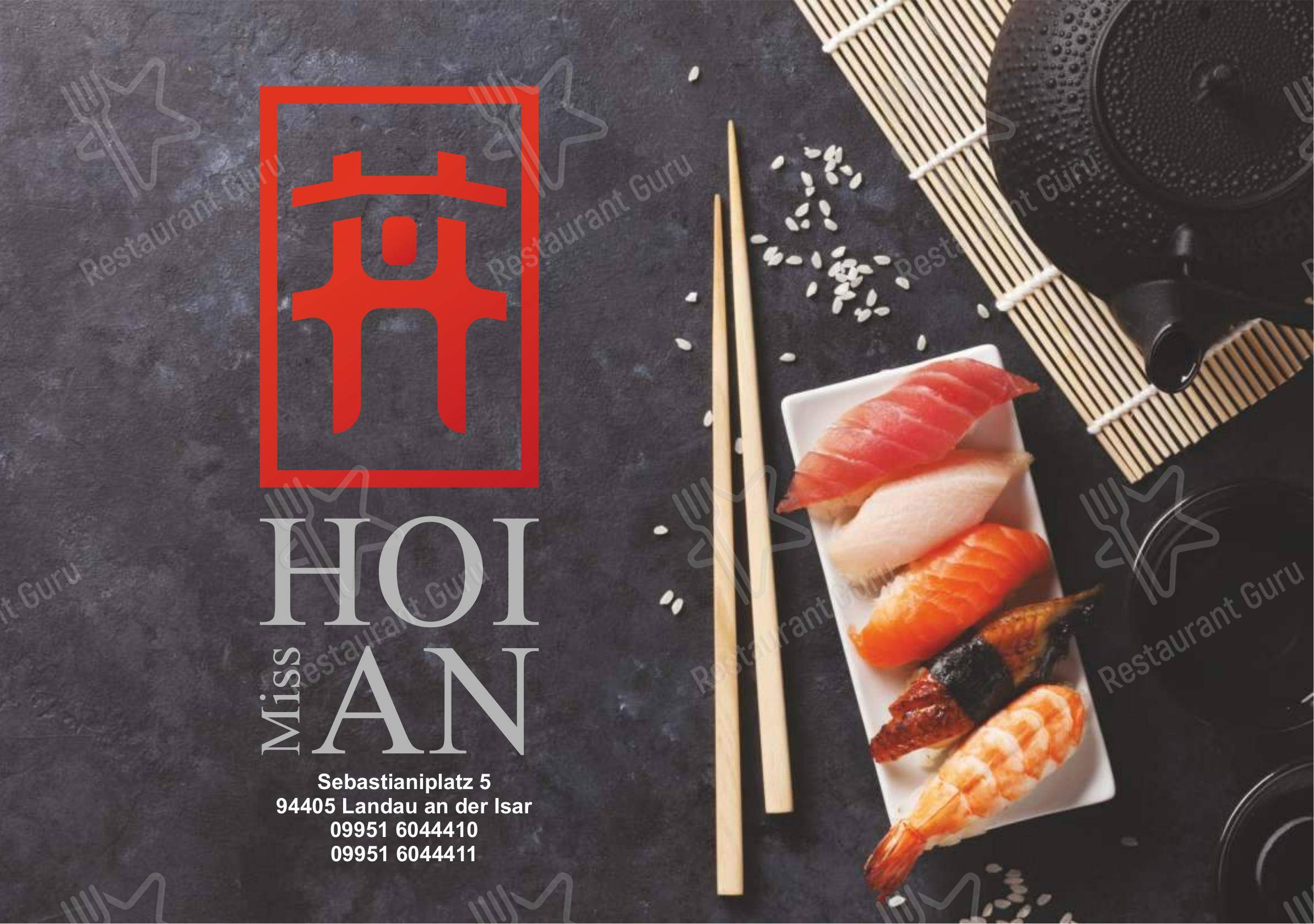 Speisekarte von Miss Hoi An – Asian Restaurant, Landau an der Isar