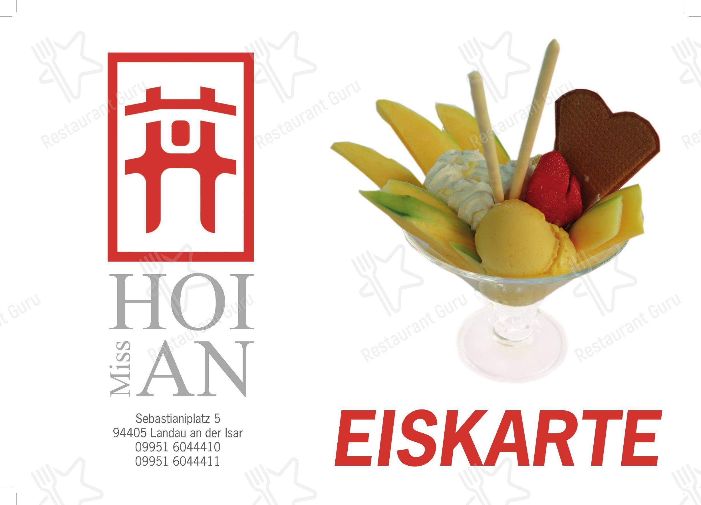 Speisekarte von Miss Hoi An – Asian Restaurant, Landau an der Isar