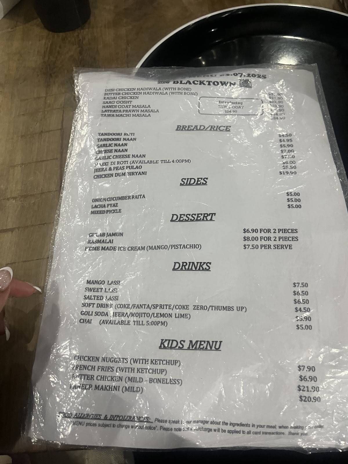 Menu at Mitran Da Dhaba Blacktown restaurant, Blacktown