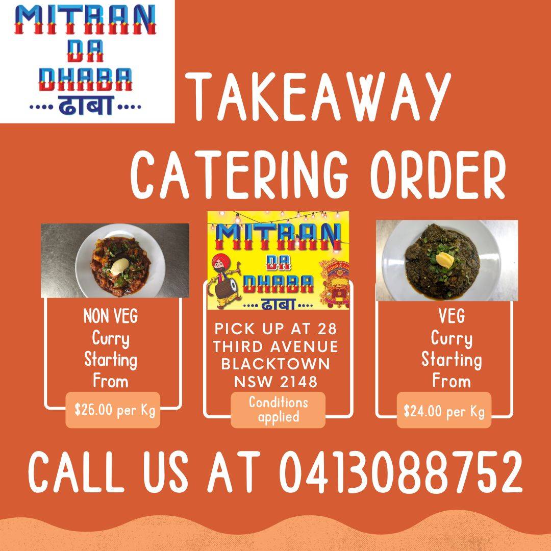 Menu at Mitran Da Dhaba Blacktown restaurant, Blacktown