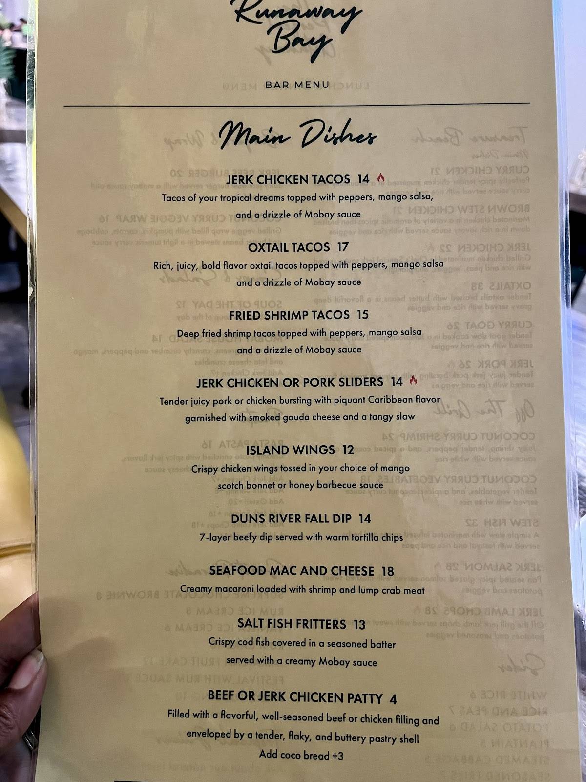 Menu at Mobay Spice Atlanta pub & bar, Atlanta, N Druid Hills Rd suite #220