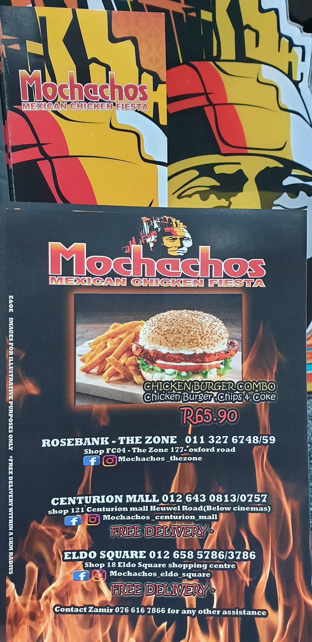 Menu at Mochachos Eldo Square restaurant, Pretoria