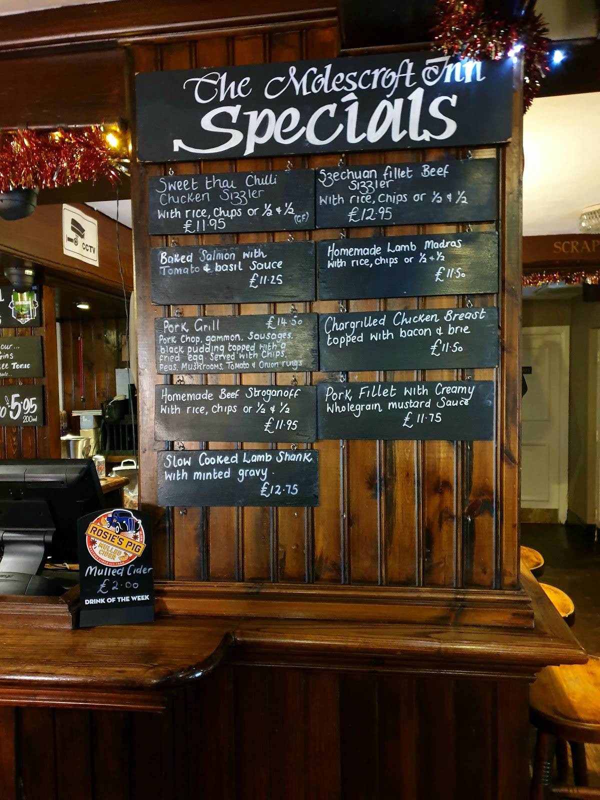 Menu at Molescroft Inn pub & bar, Beverley, 75 Molescroft Rd