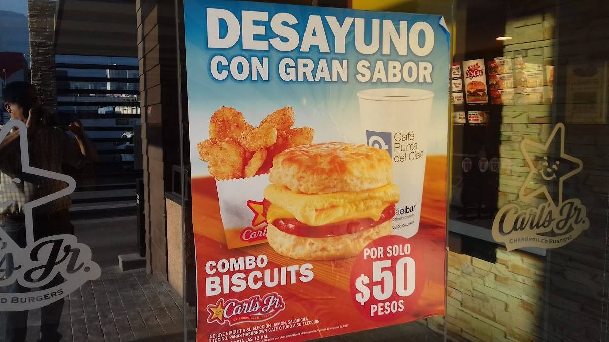 Carta del restaurante Carl's Jr., Monterrey, Av. Gonzalitos Sur No. 501