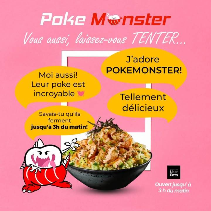 Menu au Poke Monster (Complexe Desjardins) restaurant, Montréal