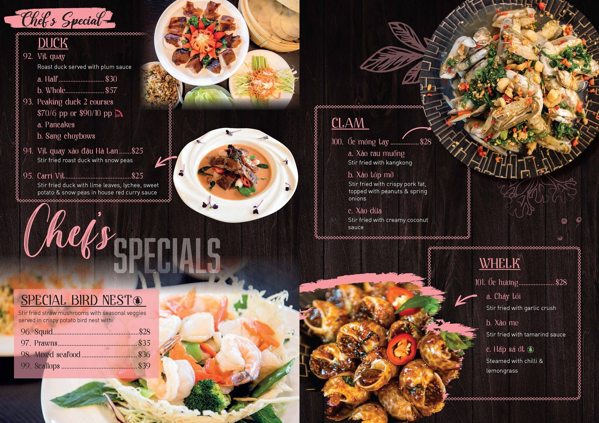 Menu at Little Viet Restaurant, Morley