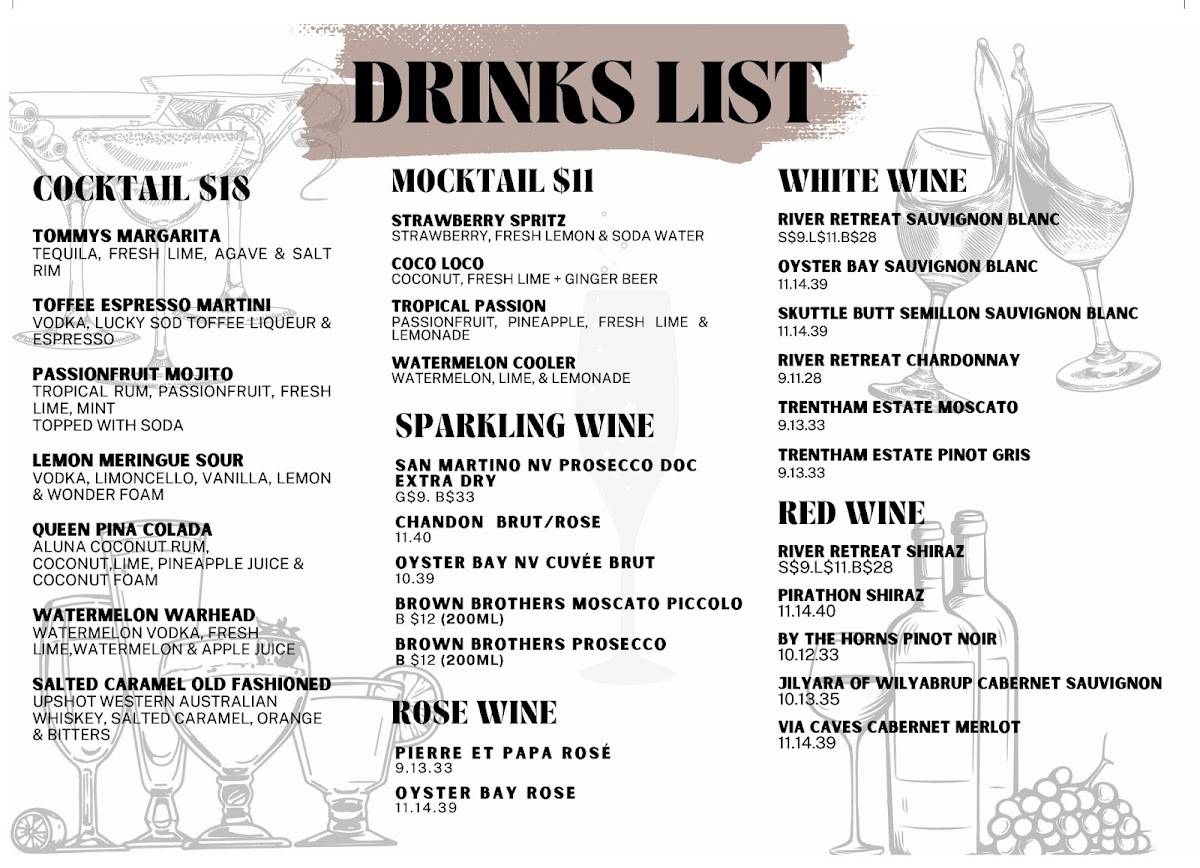 Menu at two40three Bar & Grill, Morley