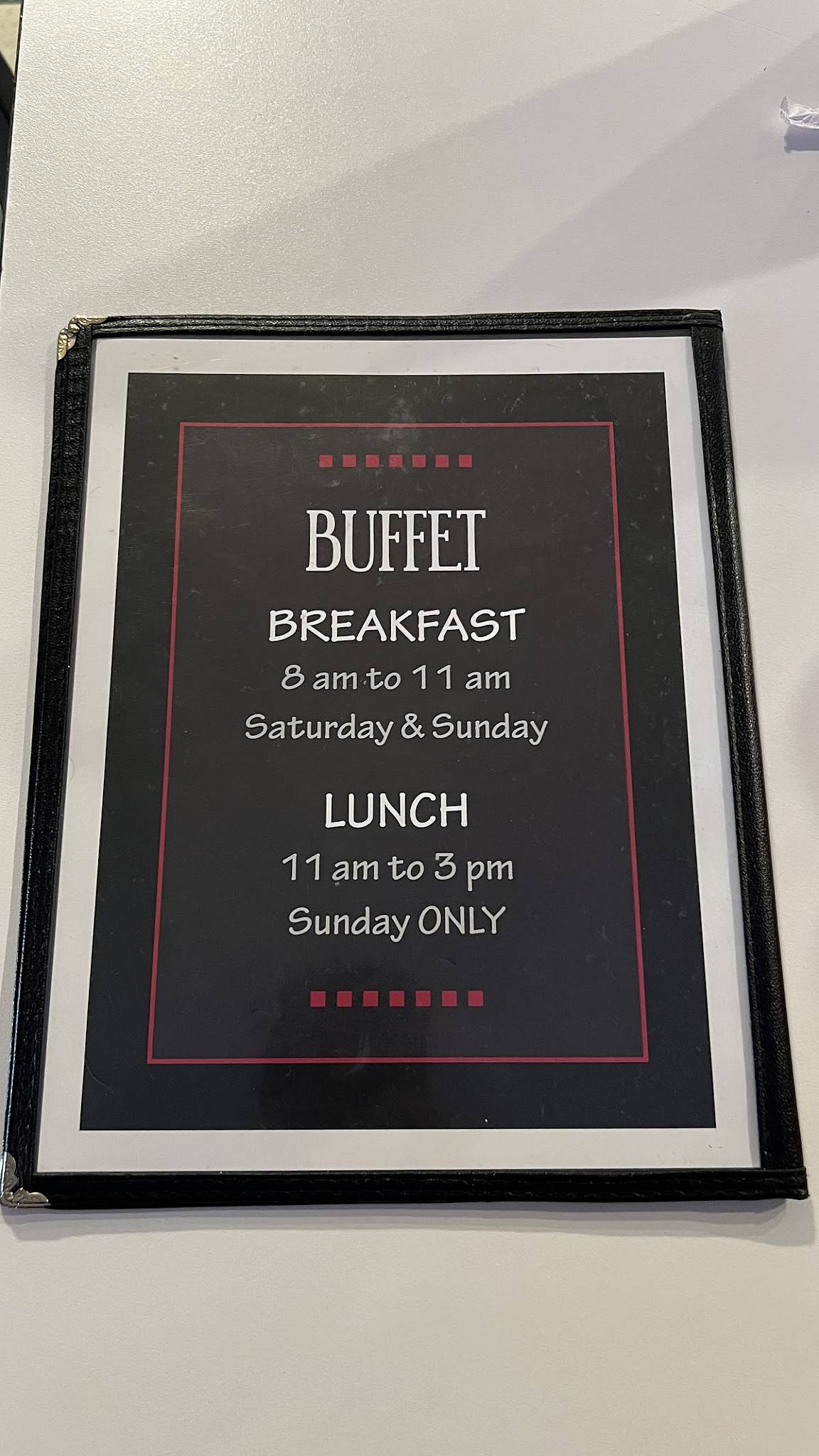 Menu at The Barn, Mount Pleasant
