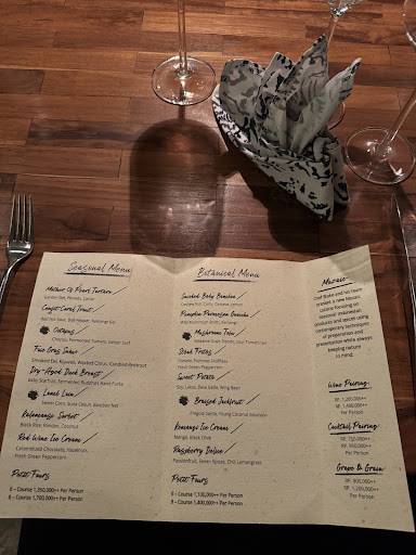Carta del restaurante Mozaic, Ubud, Jl. Raya Sanggingan