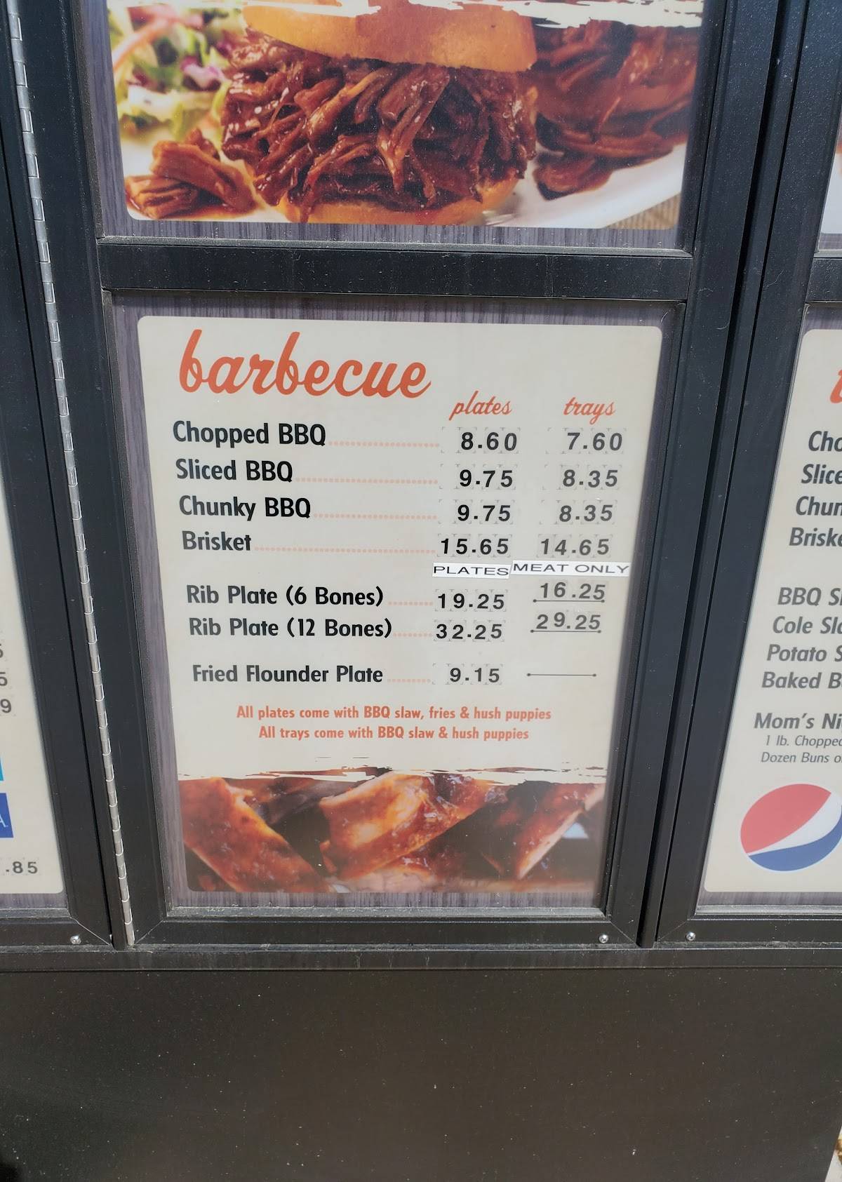 Menu at Mr. Barbecue, Winston-Salem, Peters Creek Pkwy