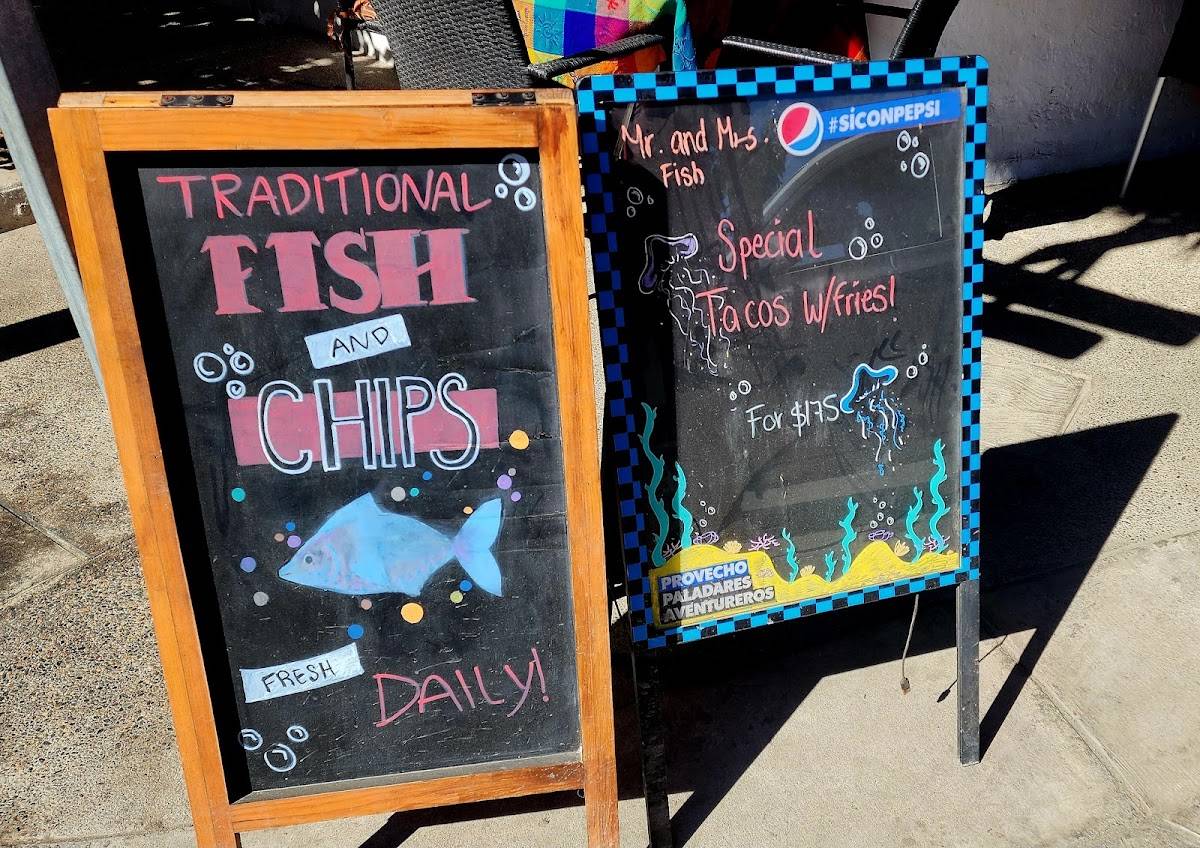 Menu at Mr. & Mrs. Fish restaurant, Bucerías