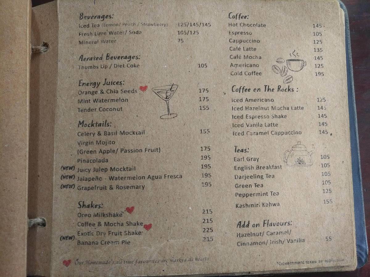 Menu at The Homemade Cafe, Mumbai, Shop No. 4