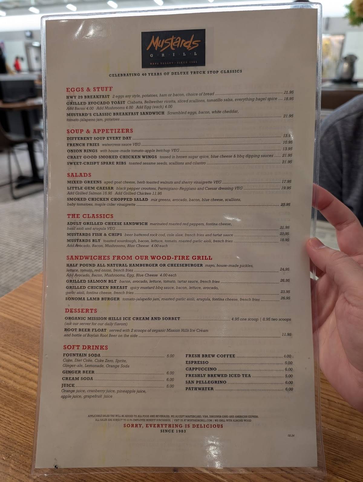 Menu at Mustards Bar & Grill, South San Francisco, 780 S Airport Blvd