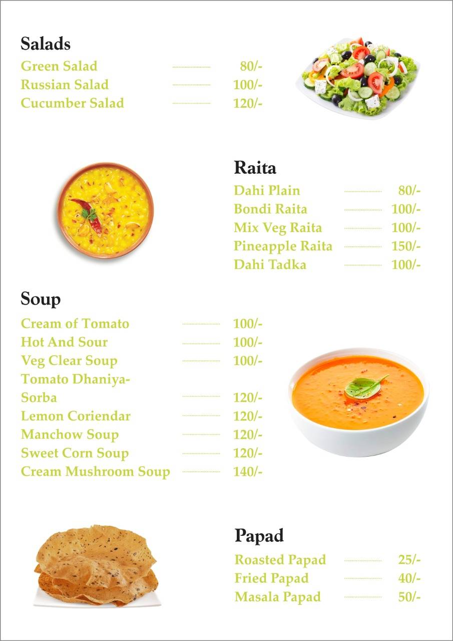 Menu at NATRAJ HOTEL & ADVENTURE RESORTS [ A unit of Ajay Nair ], India