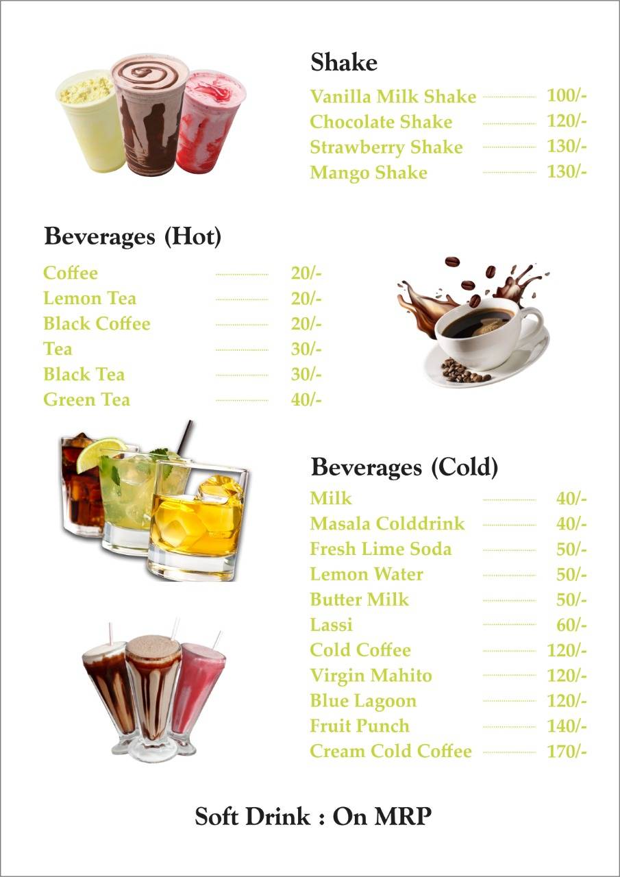 Menu at NATRAJ HOTEL & ADVENTURE RESORTS [ A unit of Ajay Nair ], India