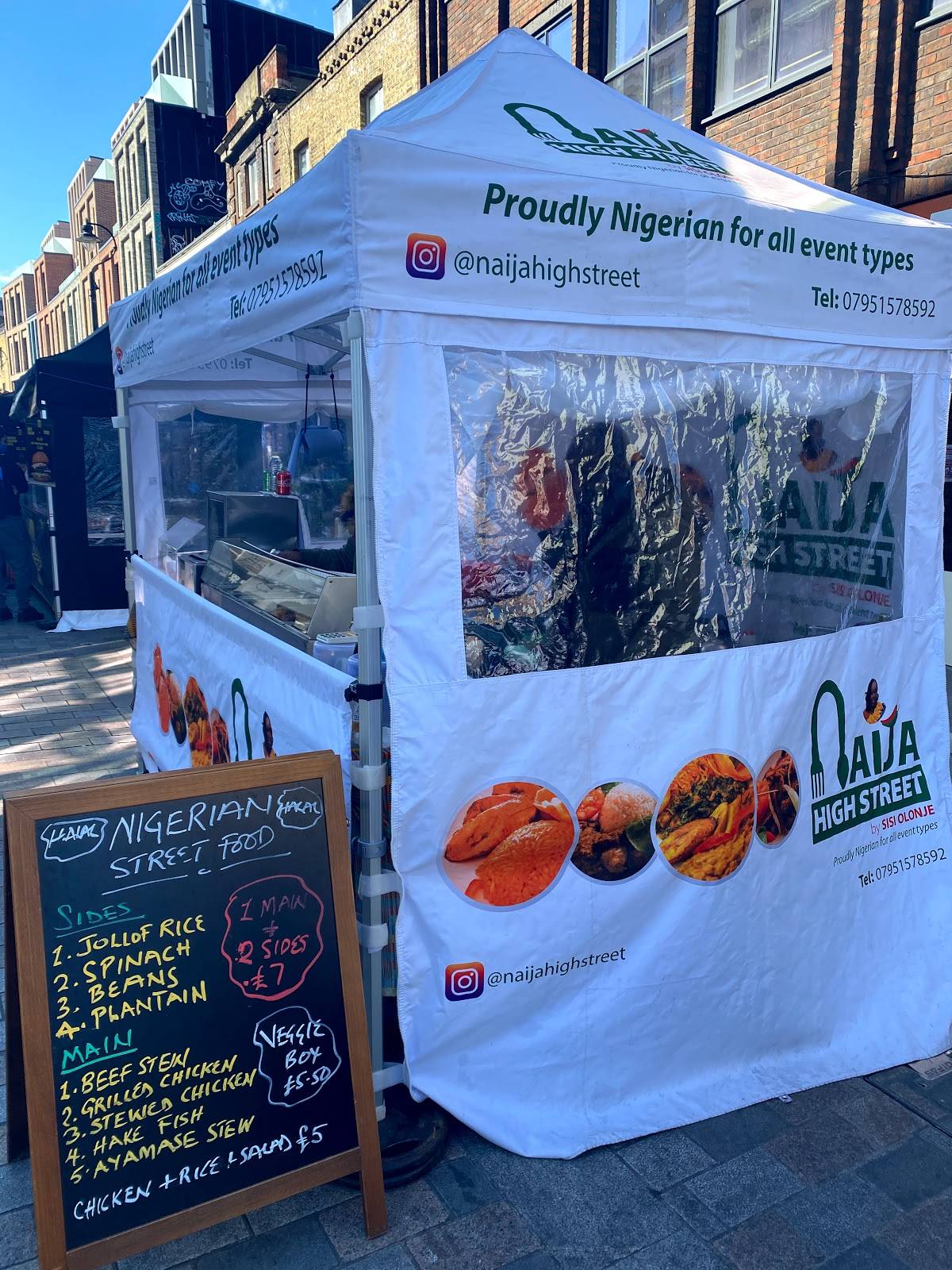 Menu at Naija high street restaurant, London