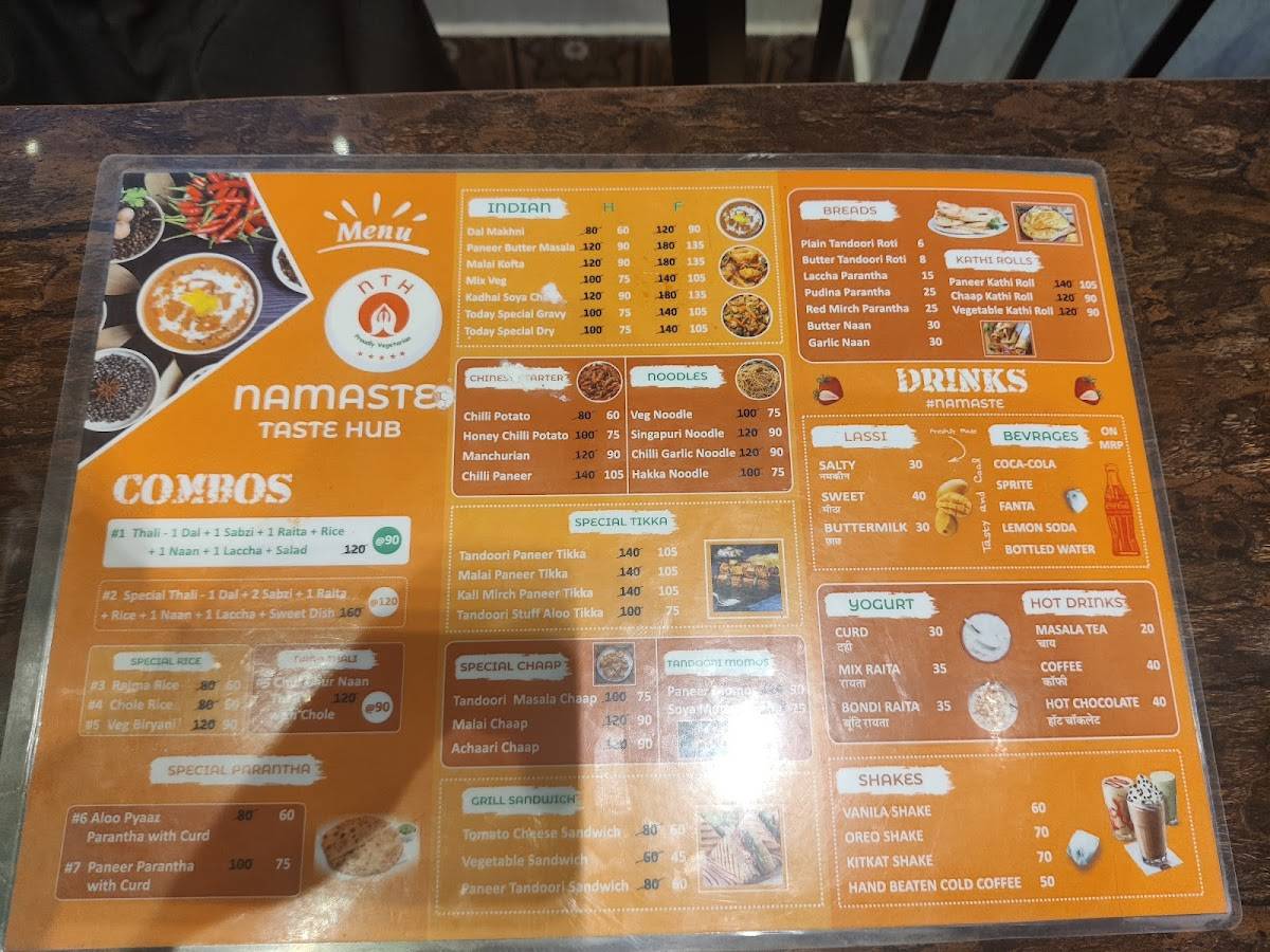 Menu at Namaste Taste Hub, New Delhi