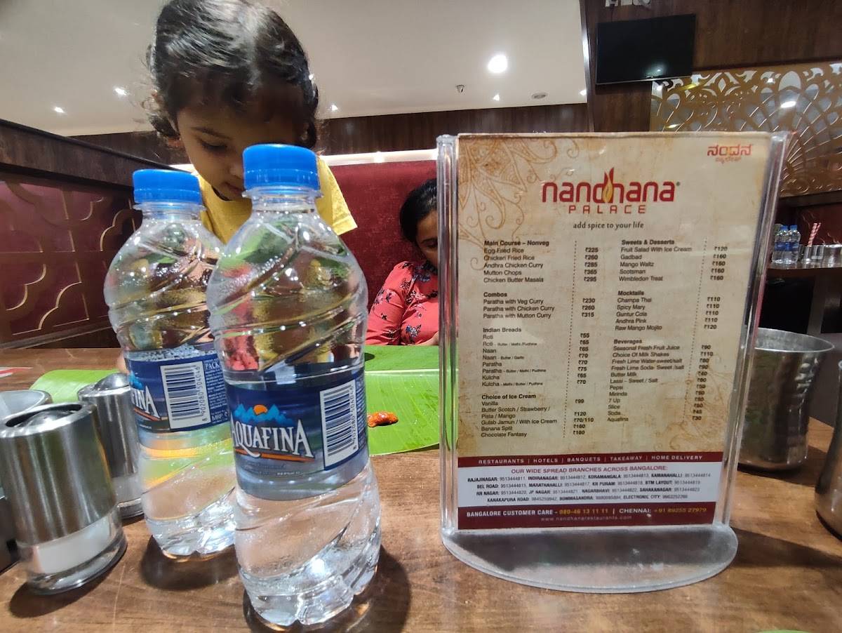 Menu at Nandhana Palace - Andhra Style Restaurant - Bommasandra, Bengaluru