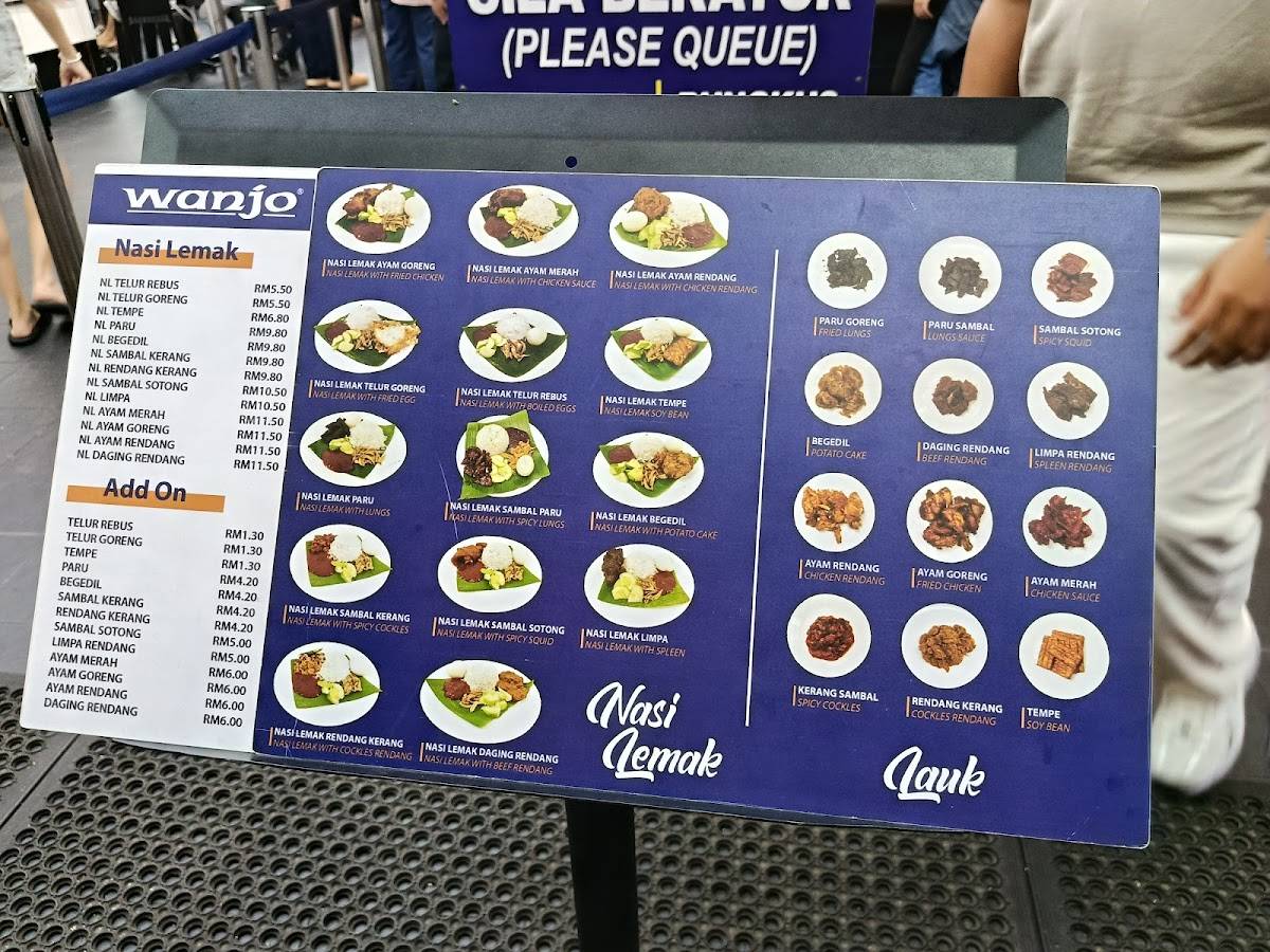 Menu at Nasi Lemak Wanjo Kg Baru, Kuala Lumpur, 8