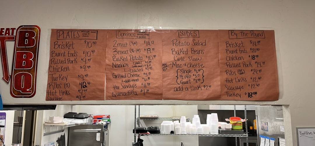 Menu at Native Smoke BBQ LLC, Elgin