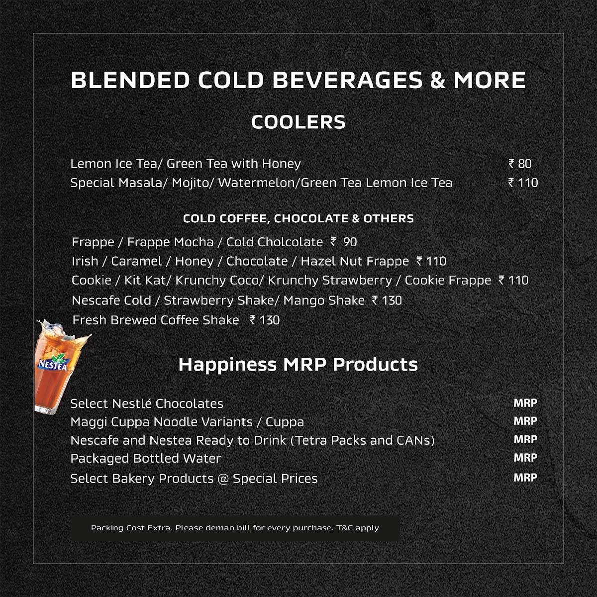 Menu at Nescafé navsari, Navsari