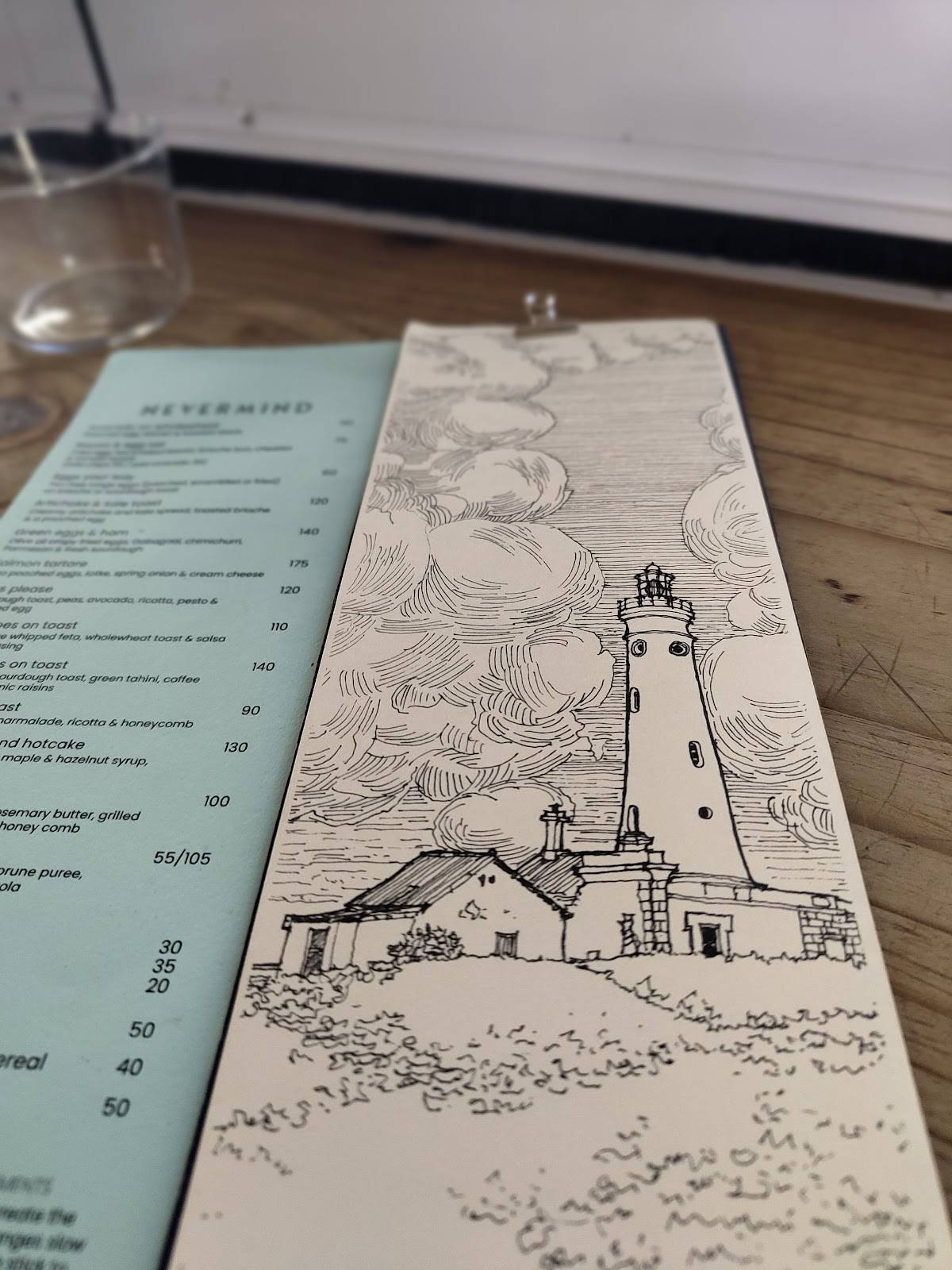 Menu at Nevermind restaurant, Saint Francis Bay
