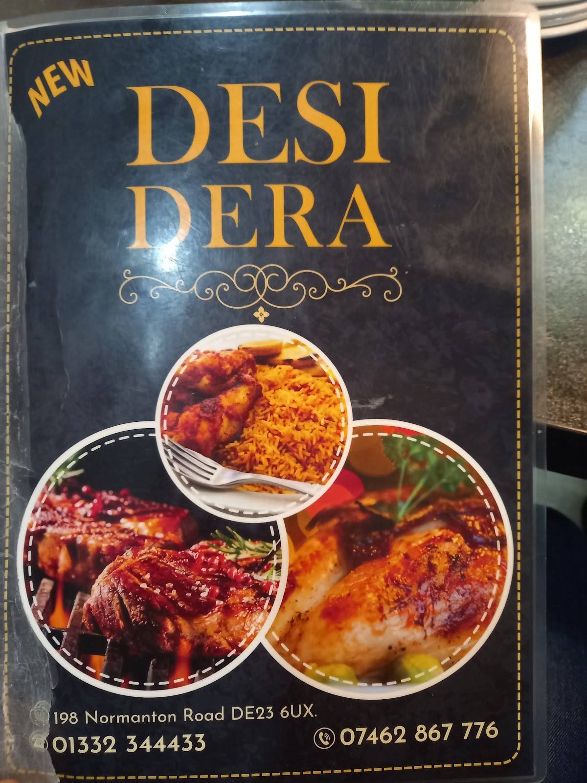 Carta del restaurante New Desi Dera, Derby