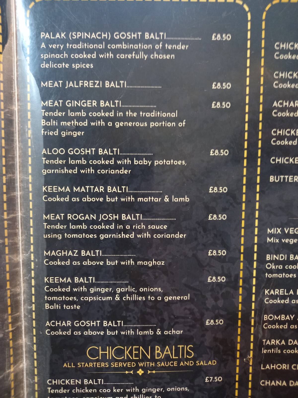 Carta del restaurante New Desi Dera, Derby