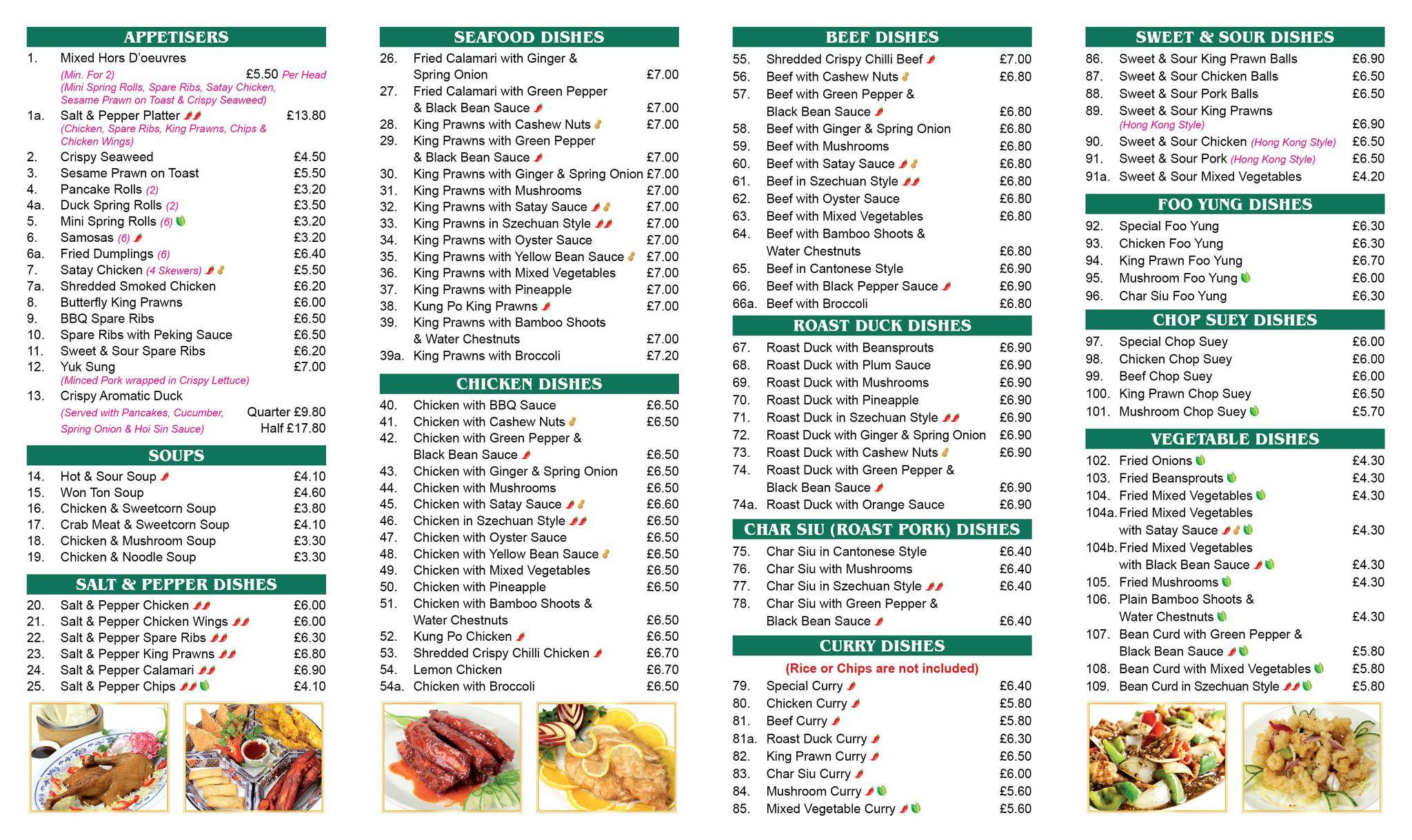 Menu at New Golden Bamboo fast food, Wellesbourne