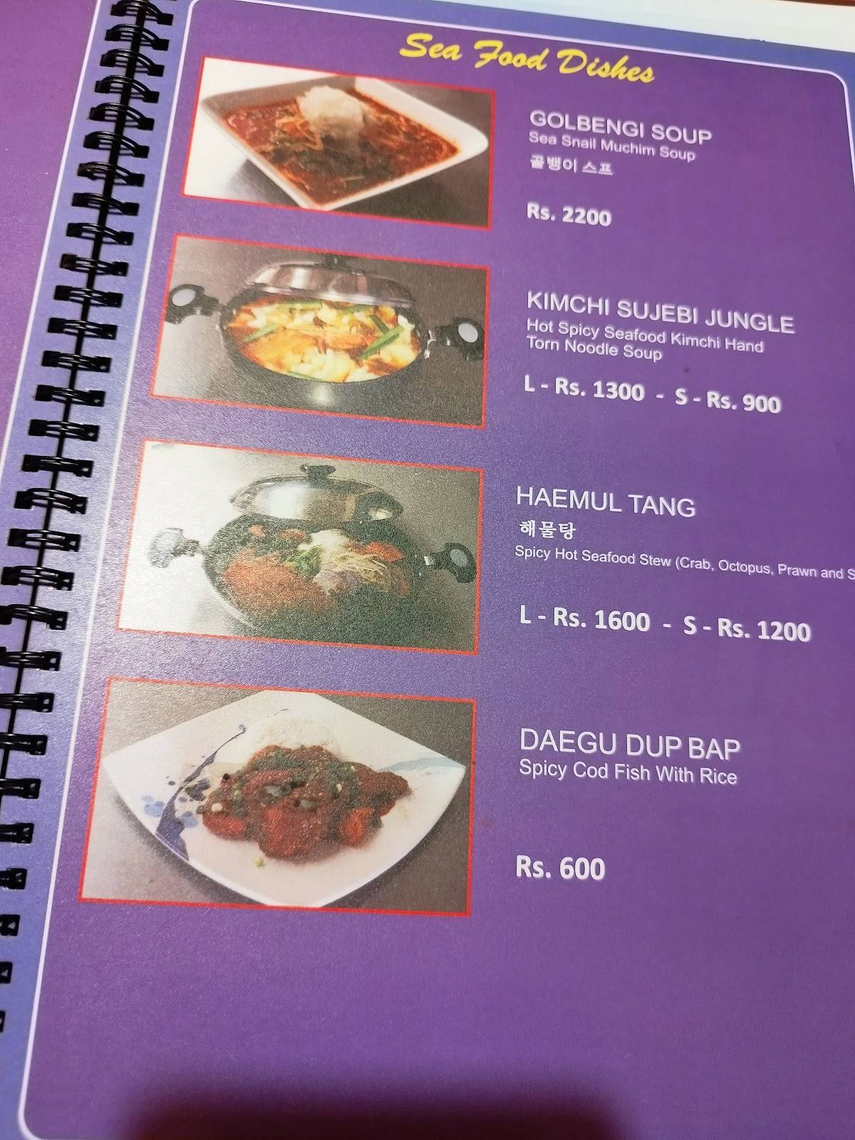 Menu at New Seoul Hotels - Korean and Japanese Hotel in Chennai, Chennai