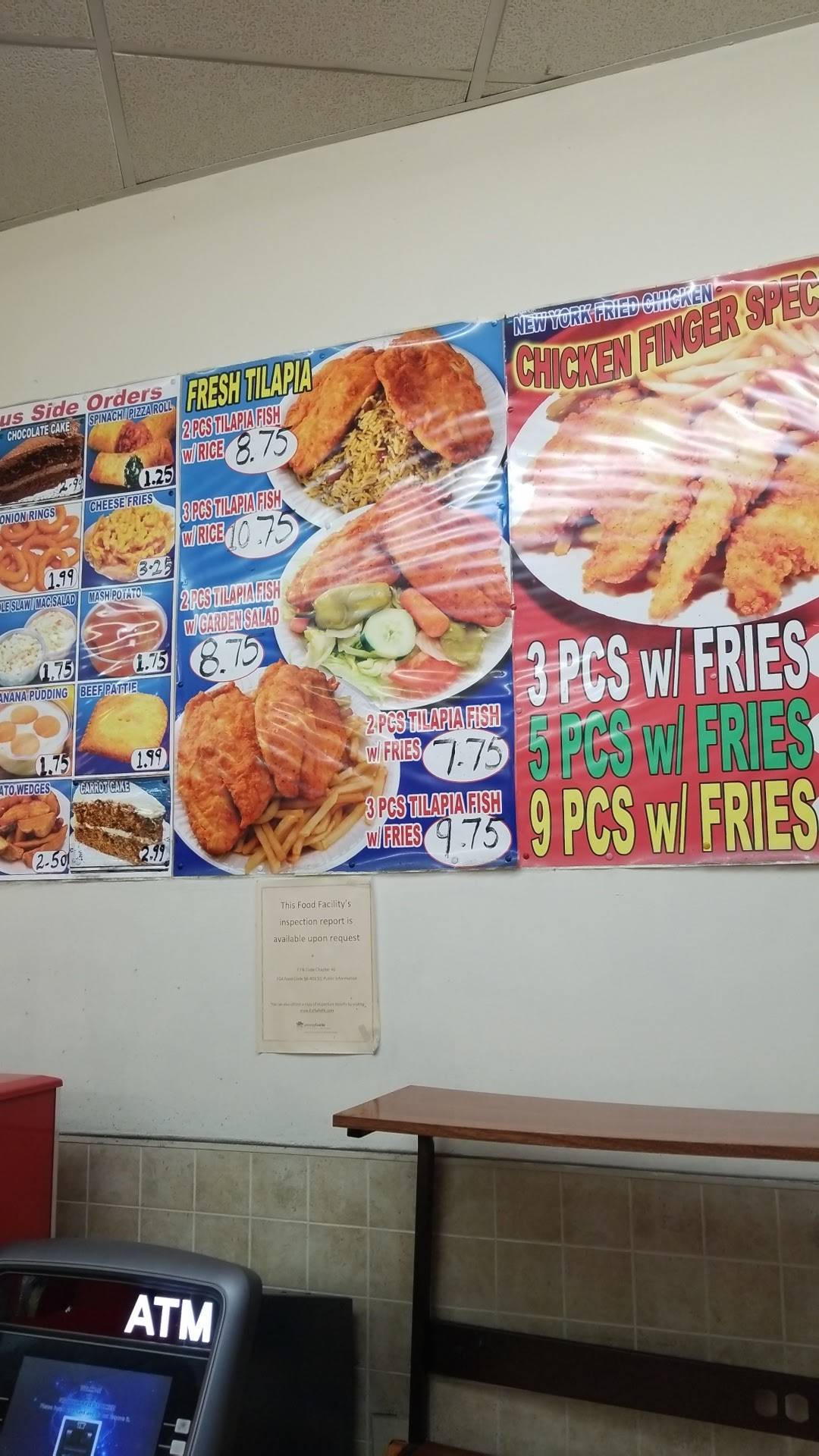 Menu at New york fried chicken fast food, Hazleton