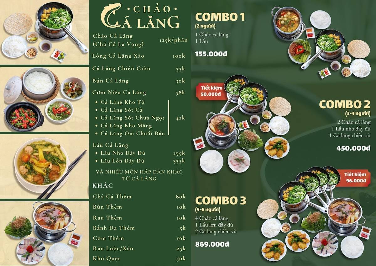 Menu at Nhà Hàng Chả Cá Lã Vọng restaurant, Ho Chi Minh City, 53 Đ. Lam Sơn