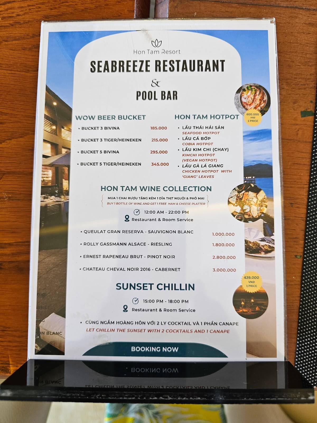 Menu at Nhà Hàng SEA BREEZE restaurant, Ninh Hòa