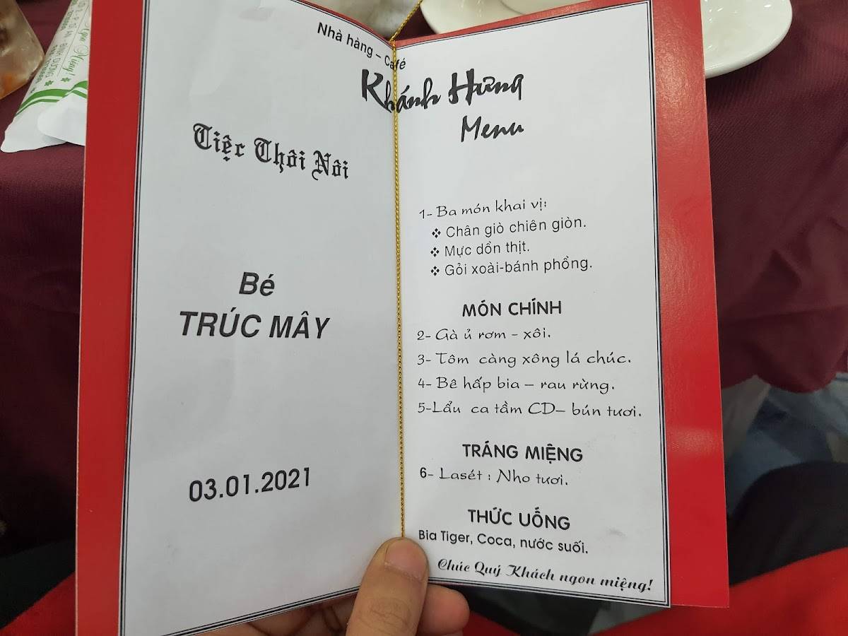 Menu at Nhà hàng DIỆP LAN restaurant, Thu Dau Mot