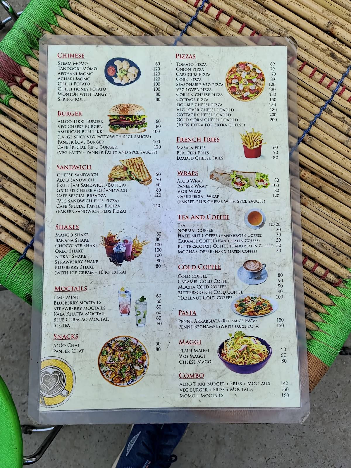 Menu at Nomad KB Cafe, Dehradun