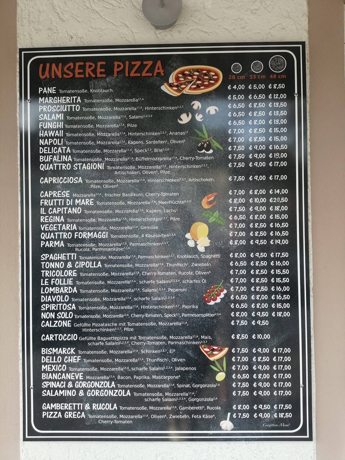 Speisekarte von Non Solo Pizza, Bruckmühl