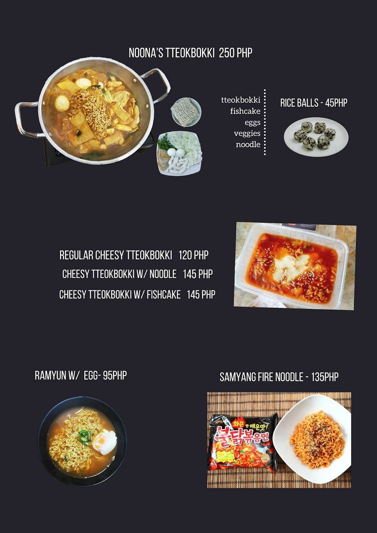Menu at Noonas Grill restaurant, Iligan City