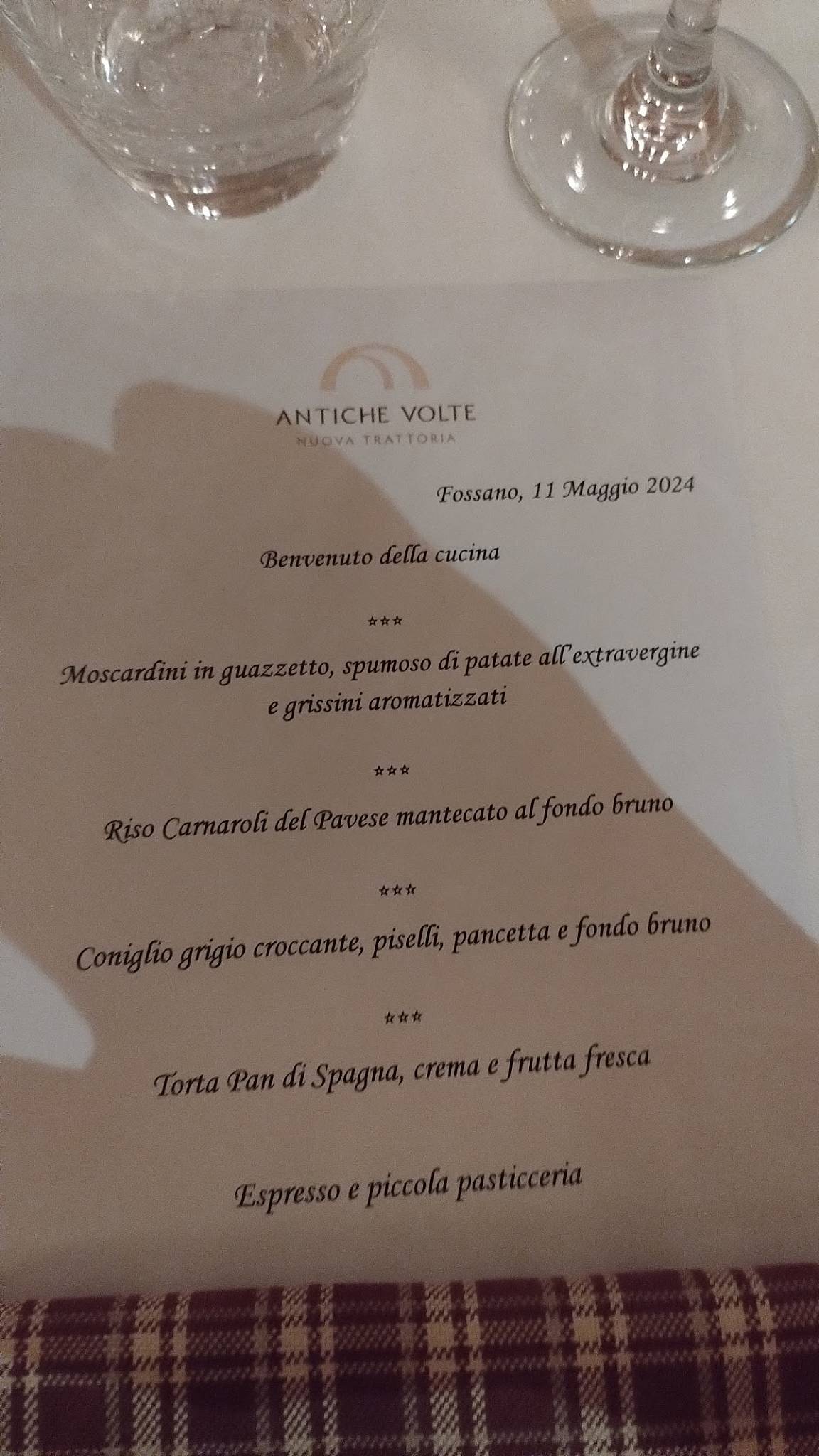 Menu au Nuova Trattoria Antiche Volte restaurant, Fossano, Via Giovanni ...