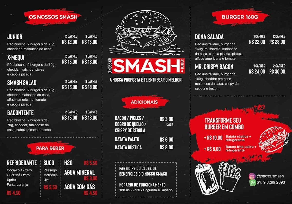 Menu em O Nosso Smash restaurante, Brasília