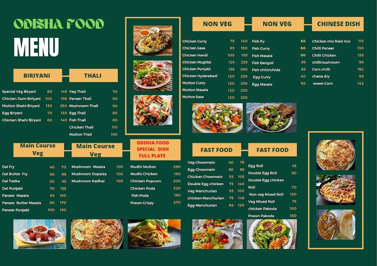 Menu at ODISHA FOOD, Angul