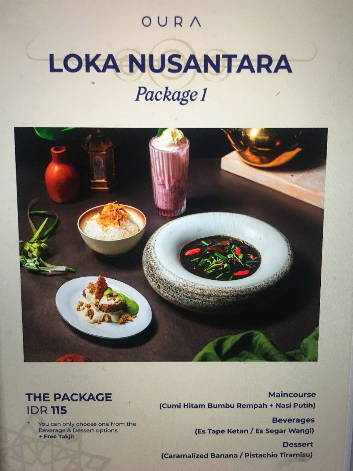Menu at OURA - Cafe & Restaurant, Malang