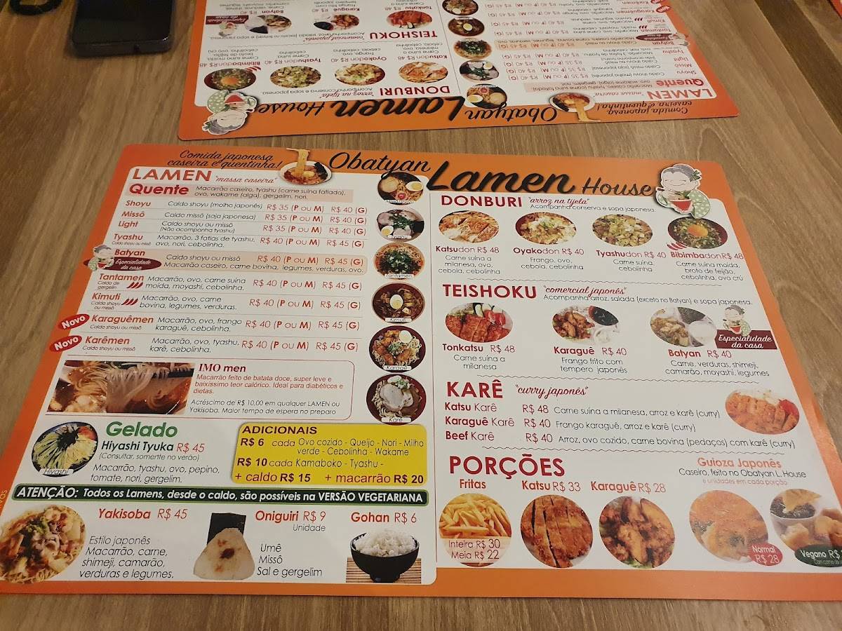 Menu em Obatyan Lamen House restaurante, São Paulo