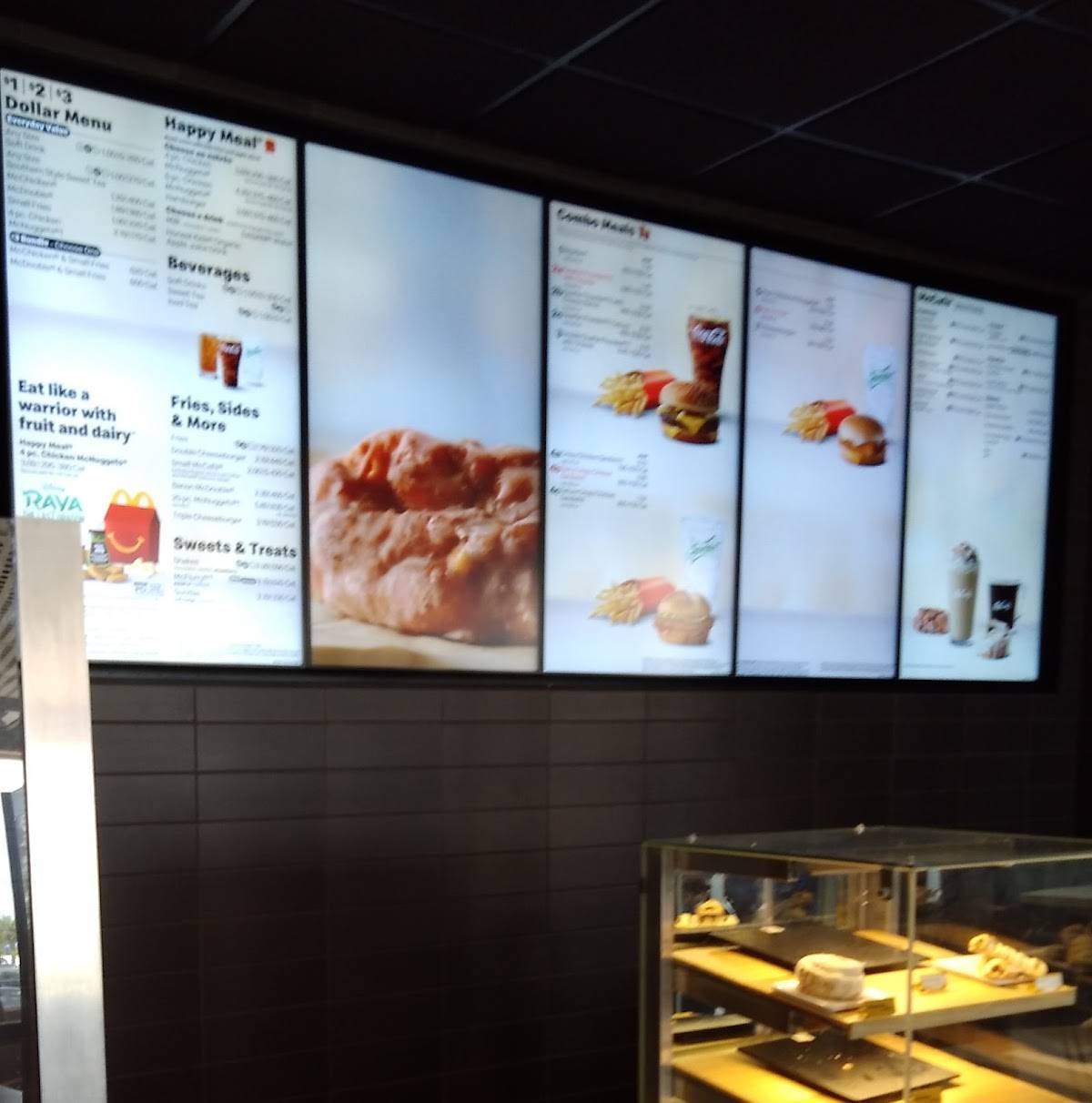 Menu at McDonald's fast food, Ocoee, E Silver Star Rd