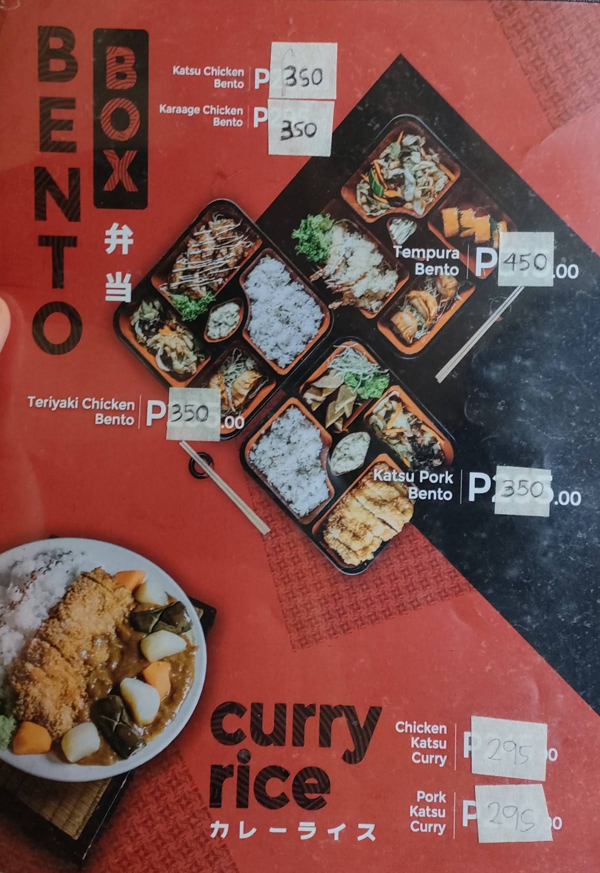 Menu at Oishii Ramen Bai Cebu restaurant, Cebu City