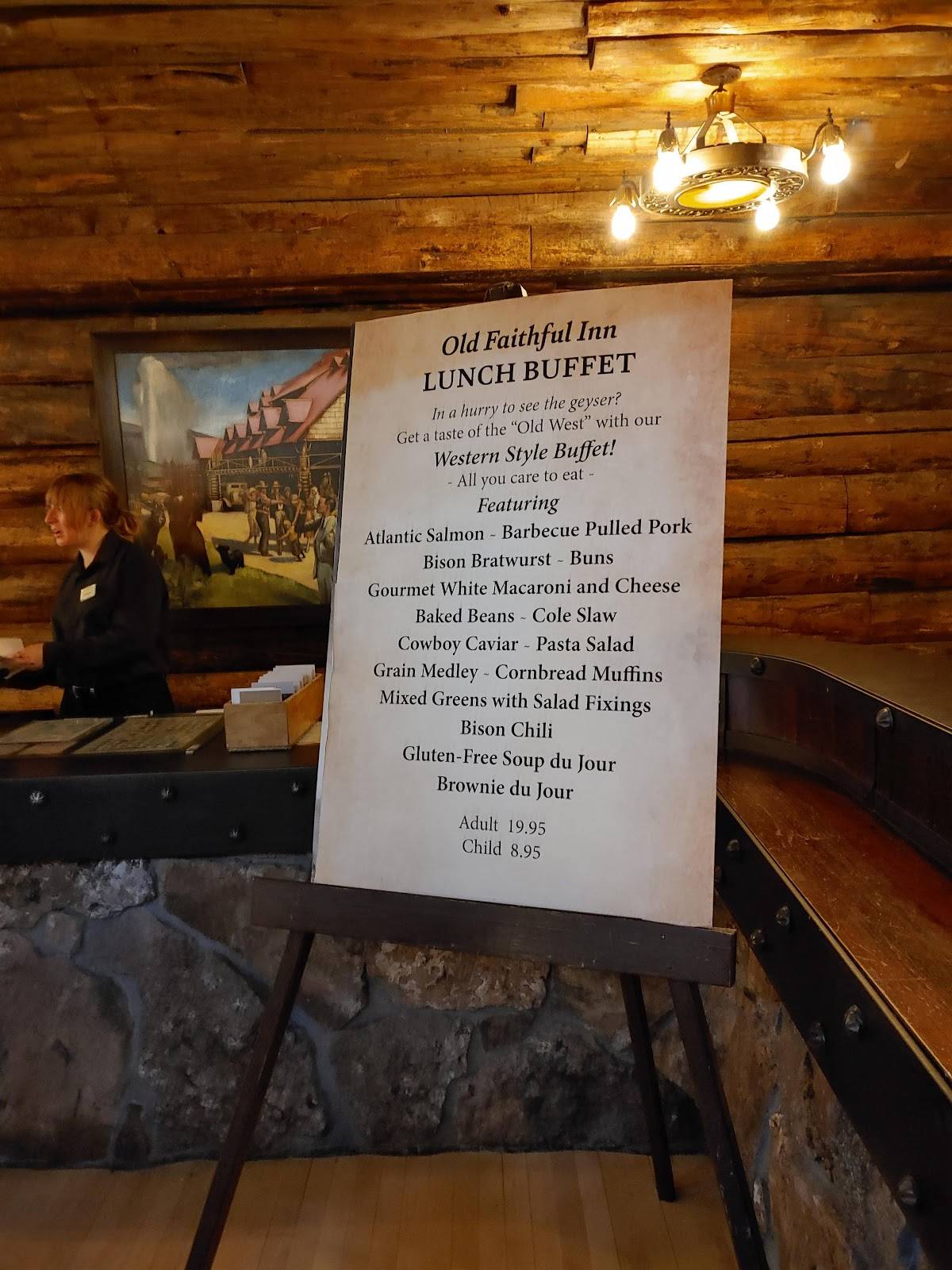 Menu at Old Faithful Inn Dining Room restaurant, USA, Old Faithful Rd