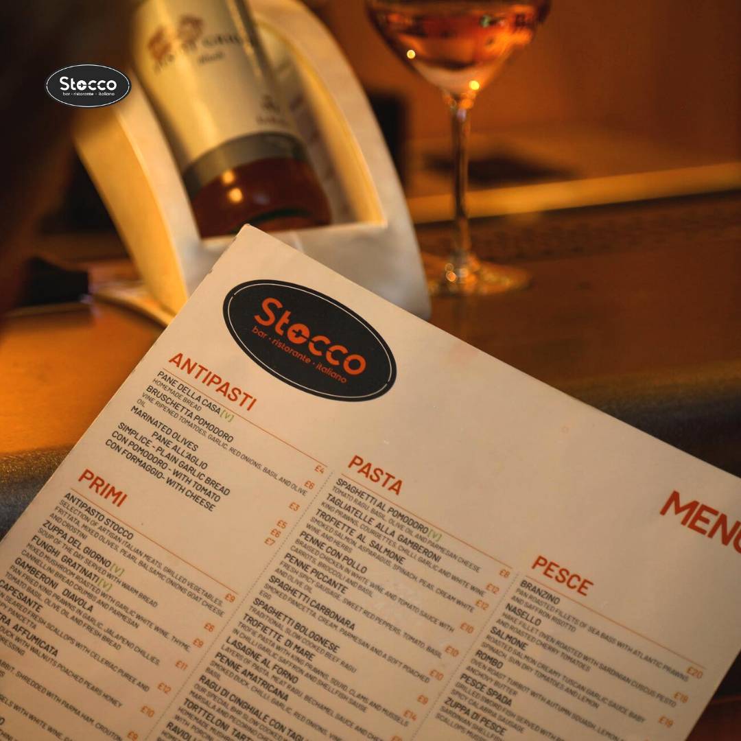 Menu at Stocco Oldham - Authentic Italian Restaurant, Oldham