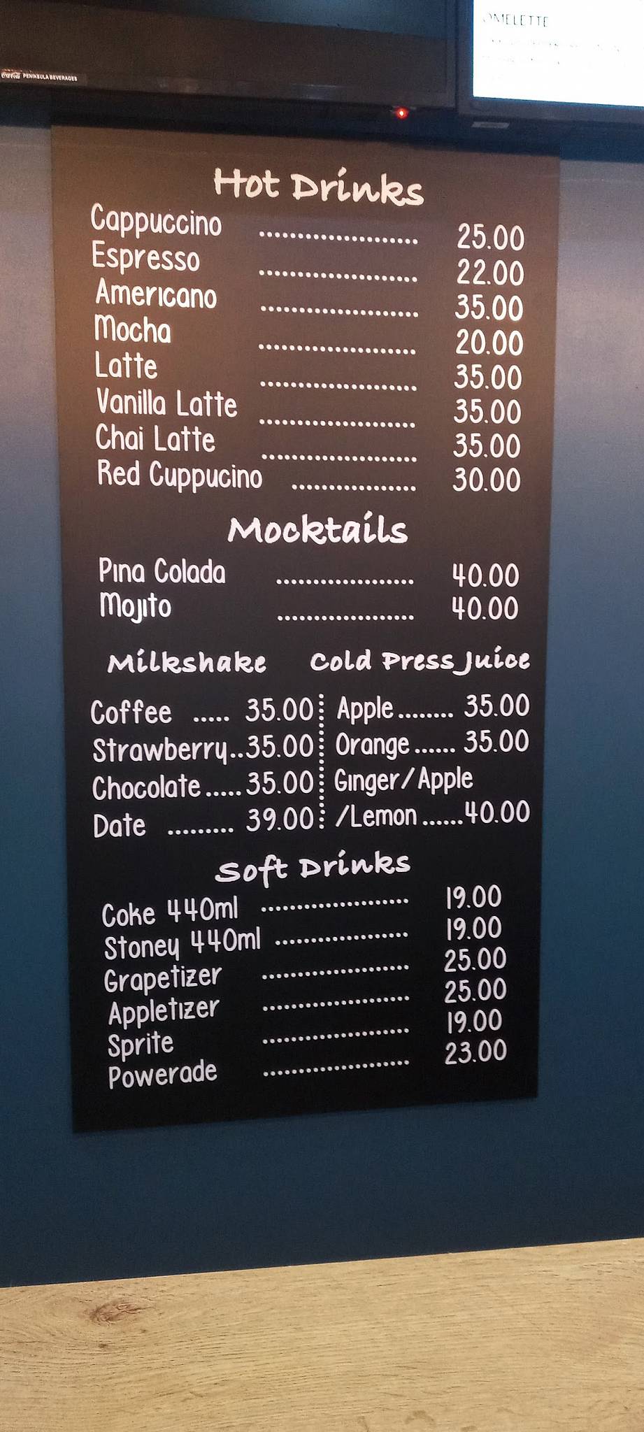 Menu at The Olive Cafe - Claremont (Halaal), Cape Town