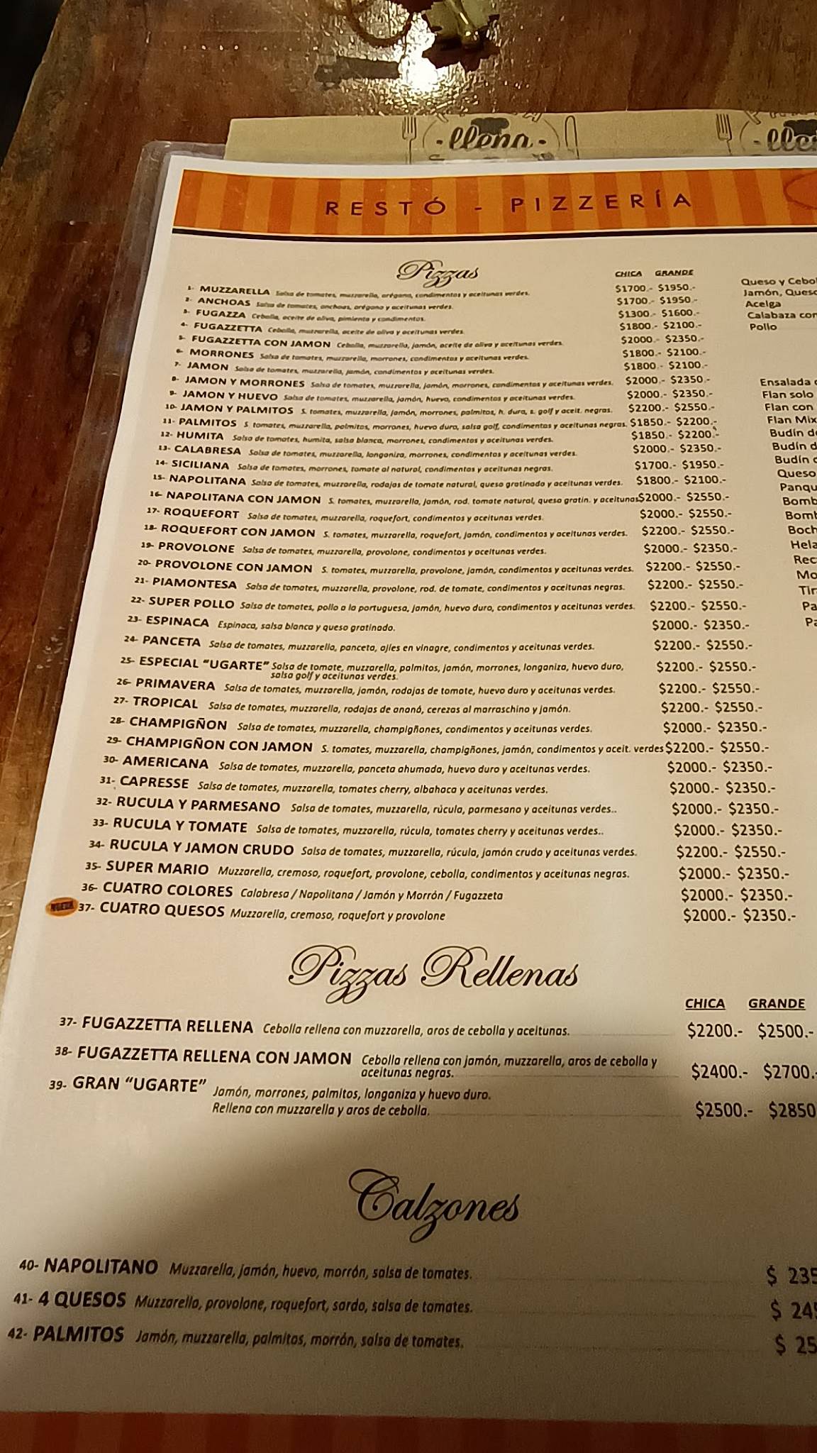 Carta de Restaurant Ugarte, Olivos, Gdor. Marcelino Ugarte 1874