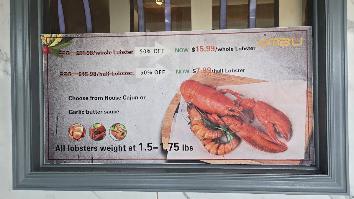 Menu at Ombu Buffet restaurant, Marrero