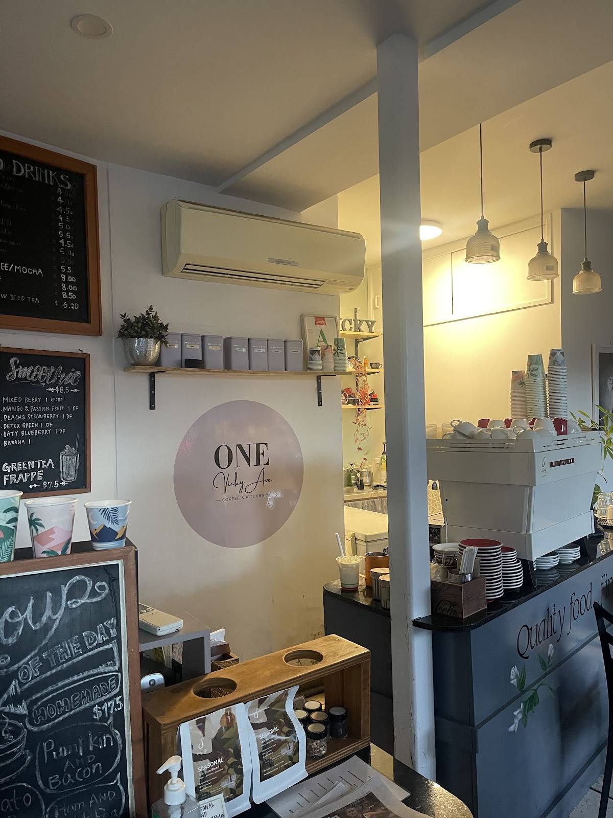 Menu at One Vicky Ave Coffee & Kitchen cafe, Auckland